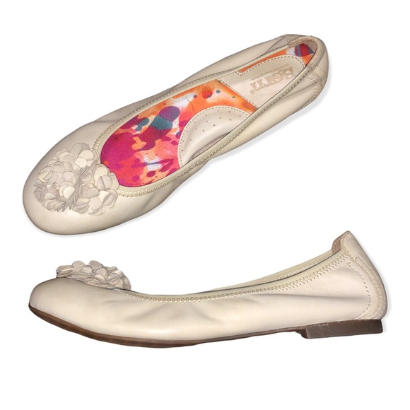 Born | Shoes | Born Khari Cream Flats With Floral Accent | Poshmark